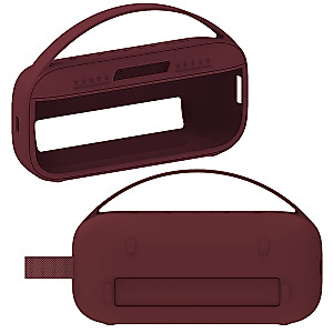 JCHPINE Silicone Cover Case for Bose SoundLink Flex Bluetooth Portable Speaker(1st Gen), Protective Skin Sleeve for Bose SoundLink Flex Speaker Accessories (Only Silicone Case) (Carmine Red)