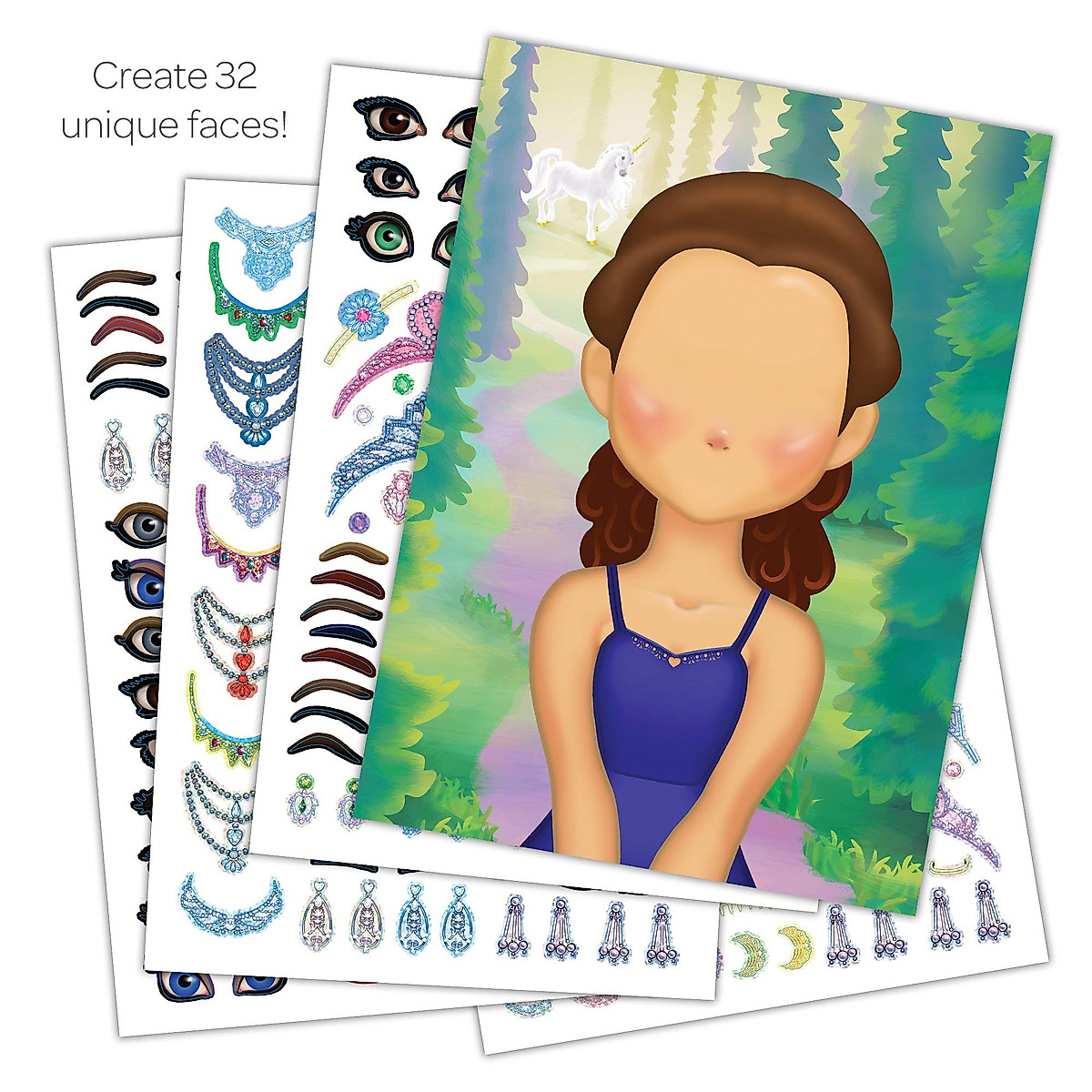 Bendon Create-A-Face Sticker Pad (Princess)