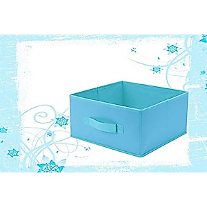 6 PCs New Home Storage Bins Organizer Fabric Boxes Shelf Basket Drawer Container (Light Blue)