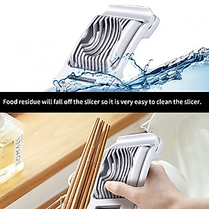 2 Packs Egg Slicer, Stainless Steel Wire Egg Slicer for Hard Boiled Eggs, Heavy Duty Aluminum Base Metal Egg Cutter for Egg Strawberry Soft Fruit & Food, Dishwasher Safe (Silver Color)