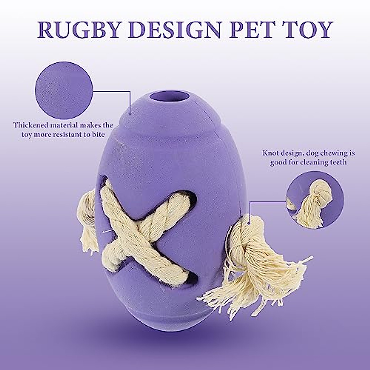 Yustery Dog Rugby Balls Toy Puppy Chewing Toy Home Dog Bite Toy Rugby Design Pet Toy