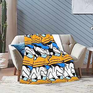Funny Don.ald Duck Throw Blankets Fleece Blanket Super Soft Plush Throw Blanket 50"X40" Cozy Fuzzy Bed Blankets Microfiber Flannel Blankets for Couch, Bed, Sofa