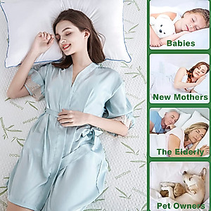 Parkdeny King Mattress Encasement, Waterproof Cooling Rayon from Bamboo, 3D Air Fabric, Breathable, Noiseless, Washable, Fits 5"-15" Deep Mattresses