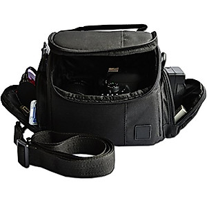 Well Padded Fitted Compact Medium DSLR Camera Case Bag w/ Zippered Pockets and Accessory Compartments for Canon EOS Rebel T8i T7 T7i T6i T6S T5i T5 T4i T3i SL1 EOS 90D 80D 0D 60D 7D 6D 5D 750D 700D