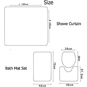 4PCS Pretty Long Eyelash Shower Curtain Sets Gold Drips Hello Gorgeous Waterproof Cloth Polyester Bath Curtain Bathtub Curtains, Bathroom Carpet Toilet Lid Cover and Bath Mat (no flash) (eyelashes-1)