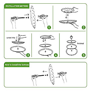 3 Set 3 Tier White Dessert Stands, Plastic Tiered Cake Stands, Fruit Candy Display Includes Square/Sakura-Shaped/Round Dessert Tiered Stand for Wedding Birthday Family Party
