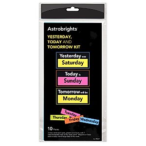 Astrobrights Teacher Decor, Yesterday, Today & Tomorrow Kit, 10 Pieces (99827-01)