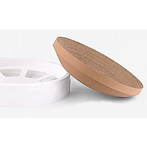 MIAOXSEN Refillable Cat Scratcher Cardboard & Bed for Indoor Cats, Scratching Lounge, Scratching Pad (Base)