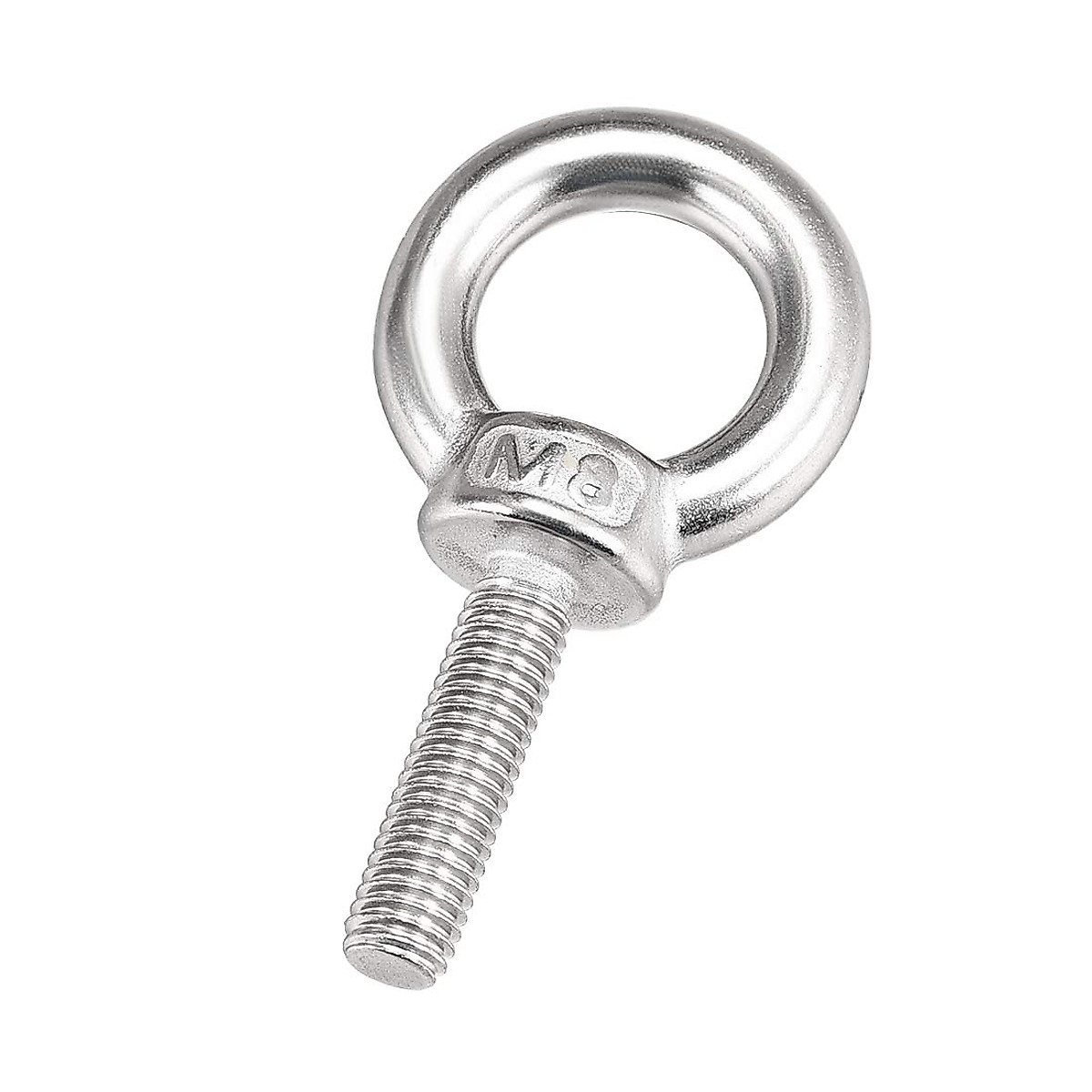 uxcell Lifting Eye Bolt M8 x 30mm Male Thread 304 Stainless Steel for Hanging, Pack of 2