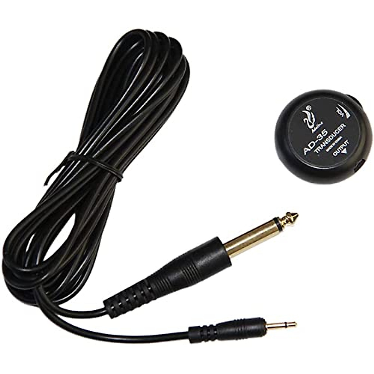 AD-35 Mini Piezo Pickup Contact Microphone Transducer with 3 Meters Cable for Acoustic Classical Folk Guitar