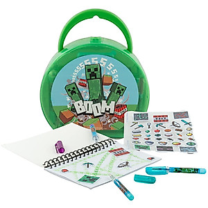 Minecraft Coloring & Sticker Activity Set for Kids with Travel Carrying Case