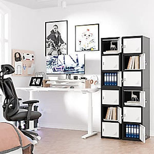 CBNTKI Metal Locker Storage Cabinet for School, Gym, Home, Office Employee Lock Box,Steel Organizer with 3 Doors & Keys (1)