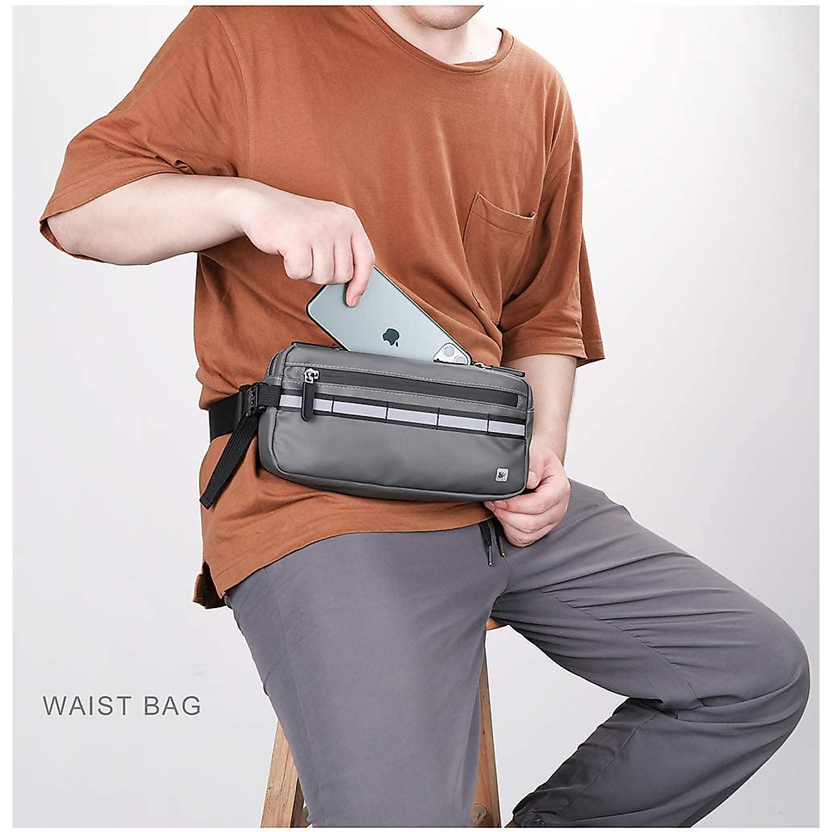 Rhinowalk Bike Bag Waterproof Bike Handlebar Bag,Bike Basket Bicycle Front Bag Shoulder Bag Waist Bag for Sport Bicycle Professional Cycling Accessories-Gray