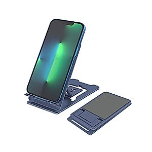 Cell Phone Stand, Adjustable Phone Stand for Desk,Phone Dock,Holder,Aluminum Desktop Stand,Travel Holder,Accessories DeskCompatible for iPhone 14 13 12 11 Pro Max X Xr Samsung S22 S21 A53 Space Grey