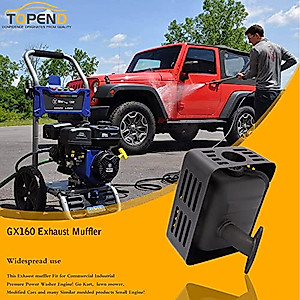 GX160 Exhaust Muffler Assembly Replaces OEM 18300-ZE1-900 18310-ZF1-000 Fit for Honda GX160 GX200 5.5HP 6.5HP Engine