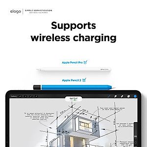 elago Classic Pencil Case Compatible with Apple Pencil 2nd Generation, Classic Design, Compatible with Magnetic Charging and Dual Tap (Read Installation Instructions Required)