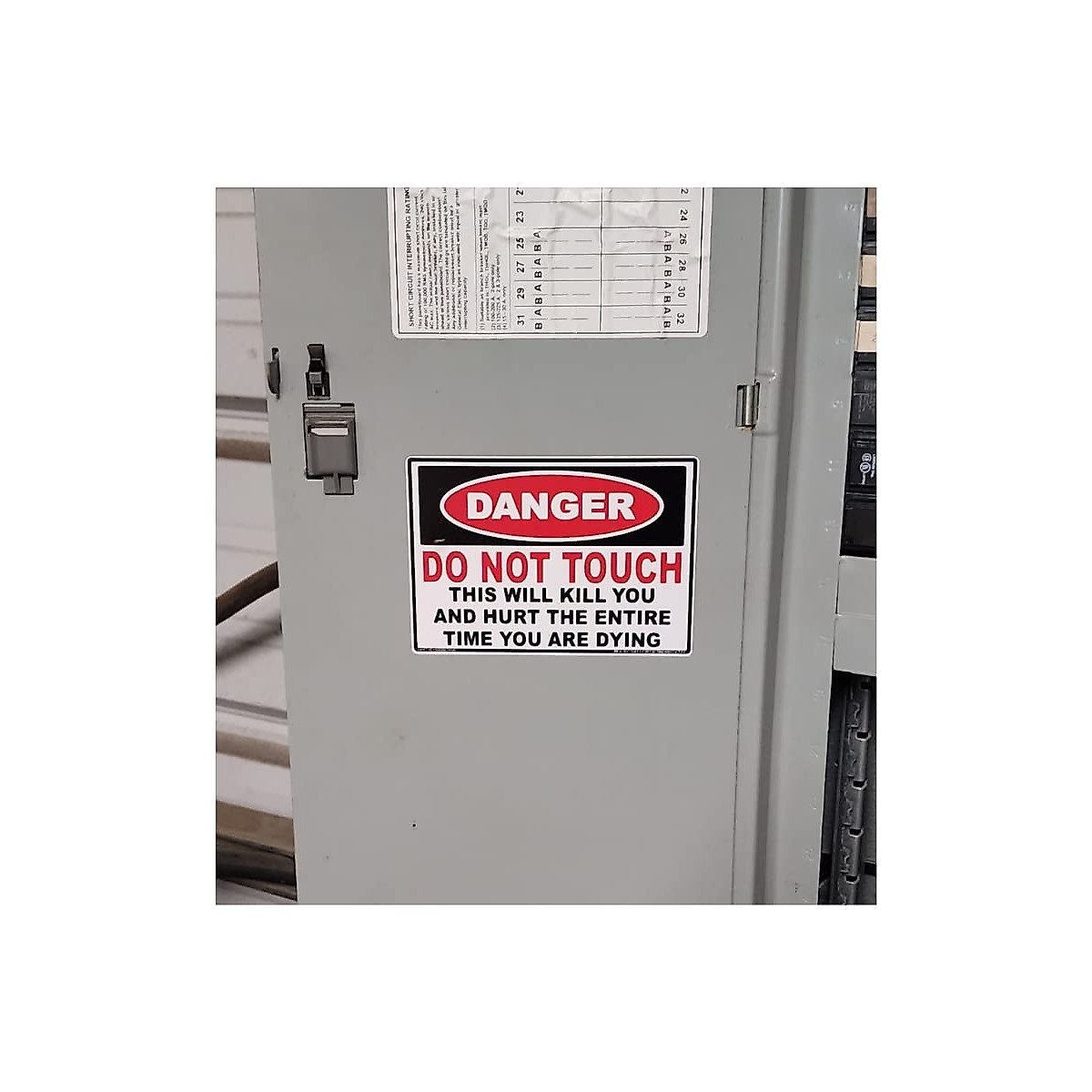 Danger Do Not Touch This Kills Sticker Decal | Safety Decal Unlimited | Electrical Warning | Made in Texas 3.5 x 5