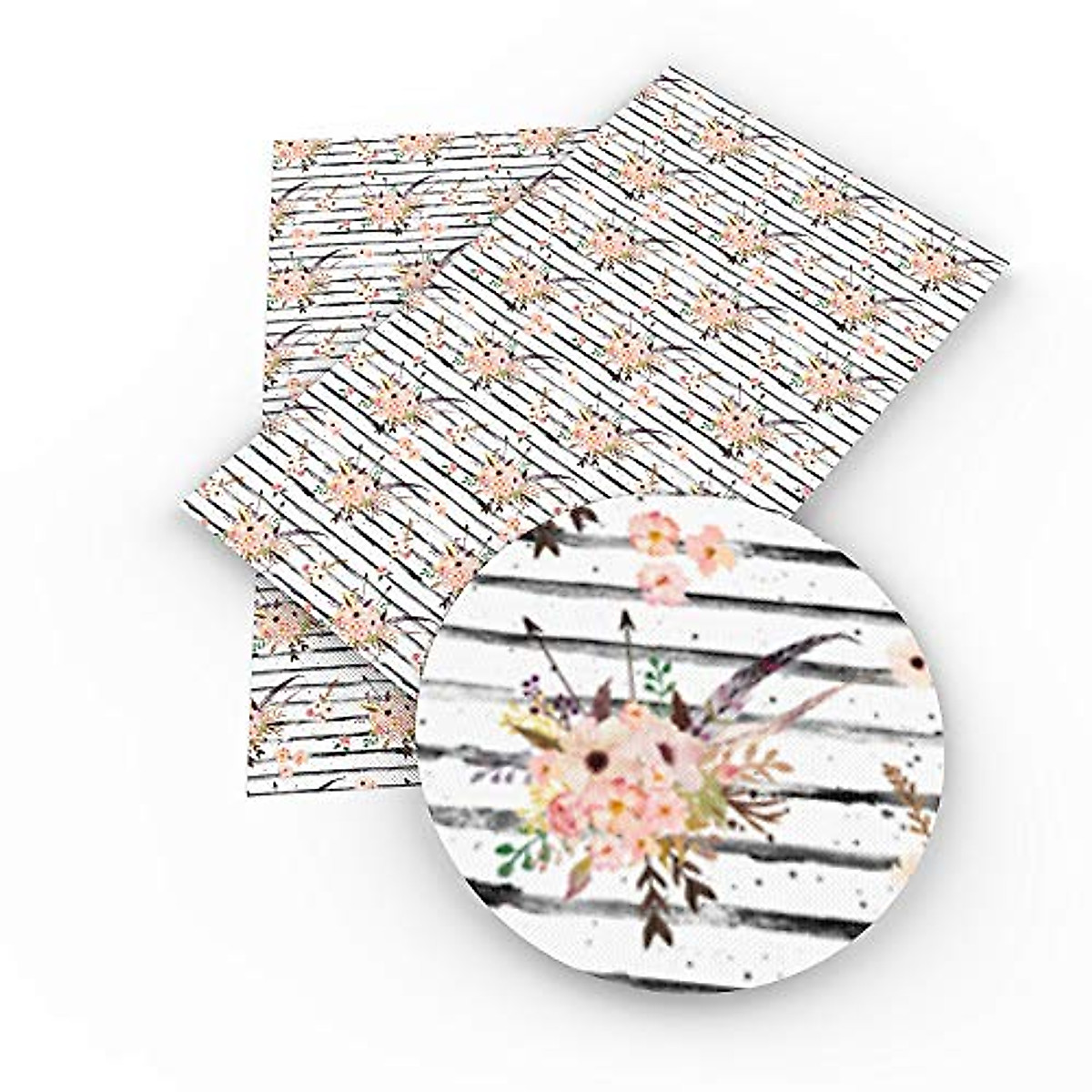 8x13 Inch Leather Roses Flowers for Sewing Garments- Flower Leather Sheets for Jewelry Making- Synthetic Leather Sheets for Bows- Colorful Faux Leather Fabric Synthetic Leather Sheets (Style 7)