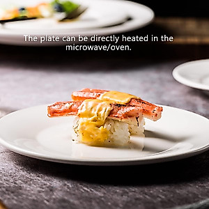 Plates for dinner,Elegant White Dinner Plates Set of 4, Salad Plates, Premium Porcelain Serving Plates for Party, Large Pasta Plates, Microwave Dishwasher Oven Safe Catering Plates,8Inch ( Size : 8Inc