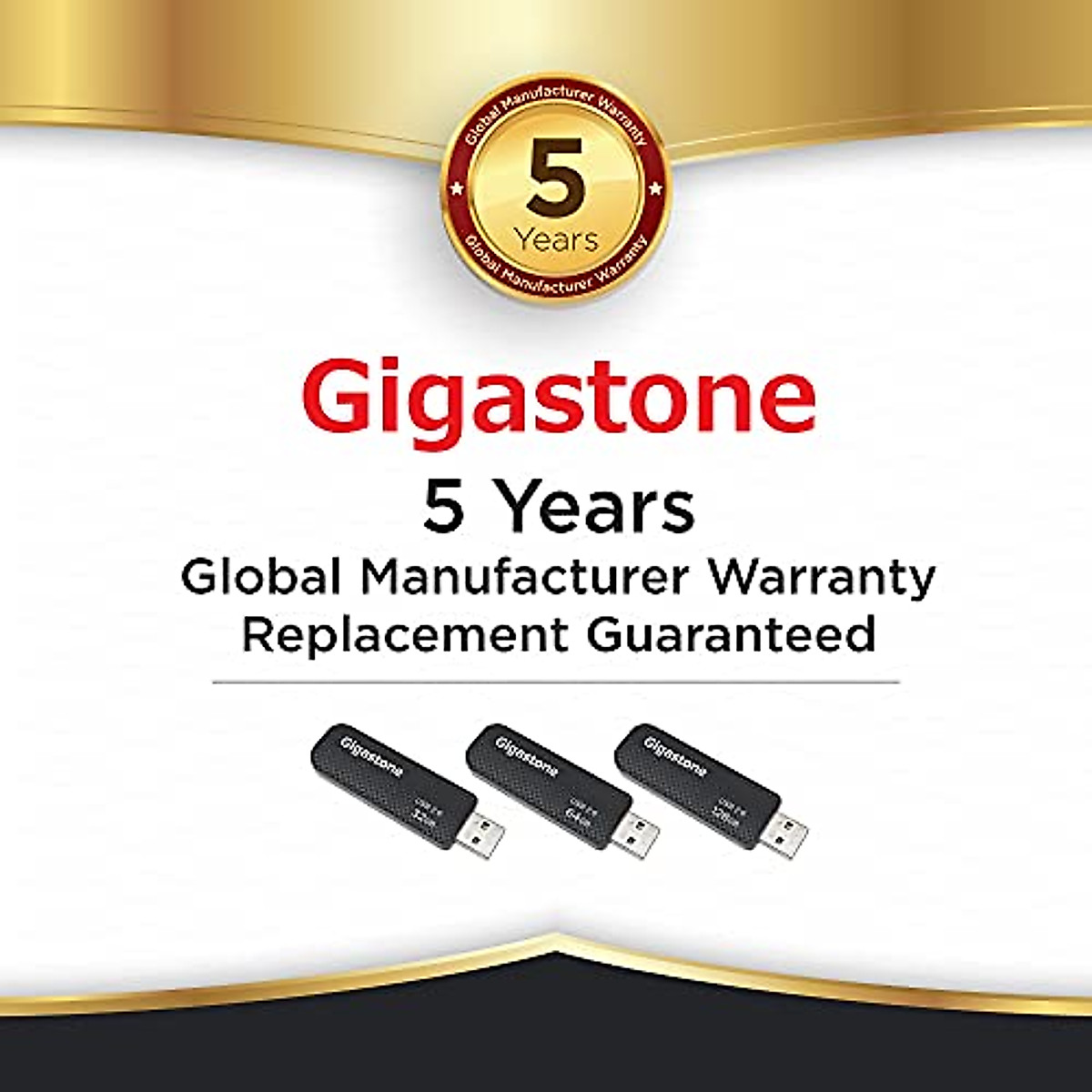 Gigastone V30 128GB USB 2.0 Flash Drive 5-Pack, Capless Retractable Design Pen Drive, Carbon Fiber Style, Reliable Performance & Durable