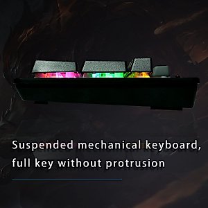 K11 Wired Gaming Keyboard RGB Rainbow LED Backlit Ergonomic Waterproof Mechanical Gaming Keyboard for Desktop, Computer, PC - Black