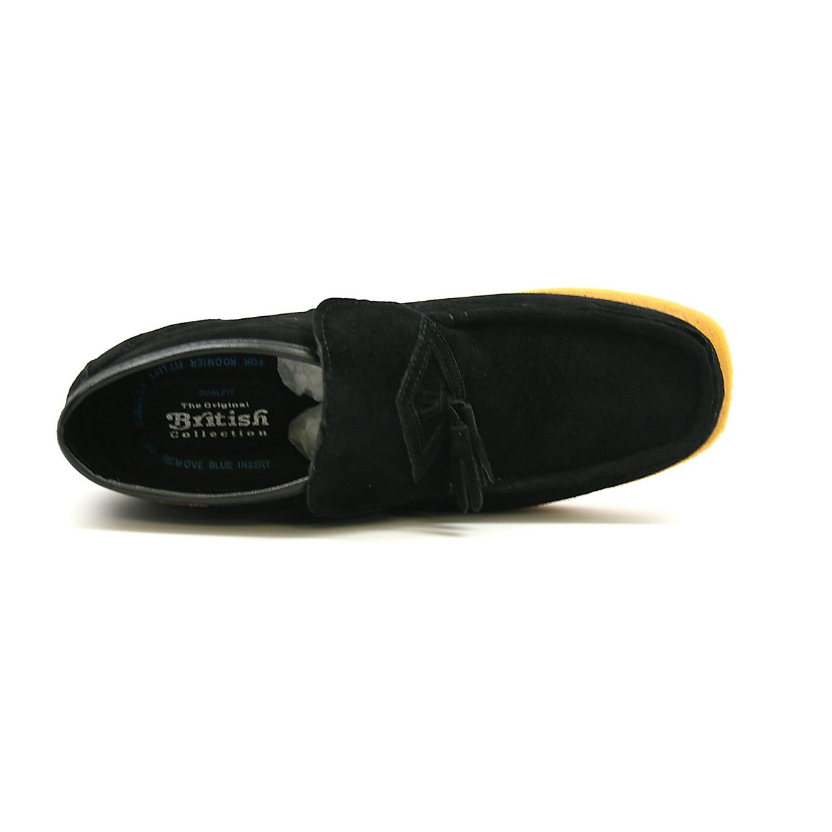 British Collection Men's Palace Slip on Shoe, Black Suede, 10 M