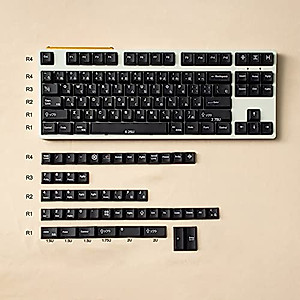 Gliging 130 Keys PBT Japanese Keycaps Cherry Profile DYE-Sub Navy Theme Minimalist Style Suitable for Mechanical Keyboard
