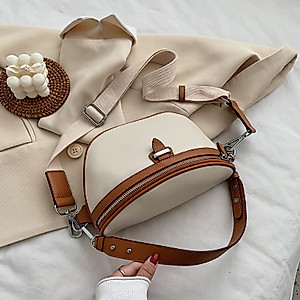 Fashion Crossbody Bag Purses and Handbags for Women PU Leather Shoulder Messenger Bags (Coffee)