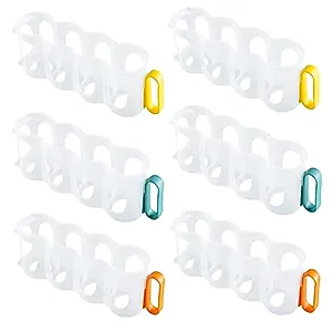 Xyfw Portable Soda Can Organizer, Portable Fridge Organizer, Beer Can Holder with Carrier Handle for Juice Drink Beer Can Fridge Storage Sliding Rack - 6Pack