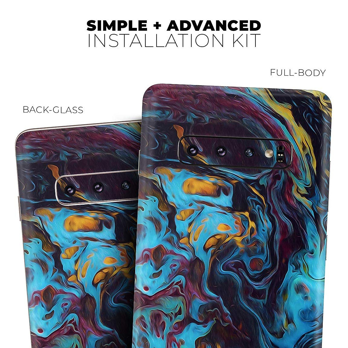 DesignSkinz Liquid Abstract Paint Remix V43 Protective Vinyl Decal Wrap Skin Cover Compatible with The Samsung Galaxy S20 (Screen Trim & Back Glass Skin)