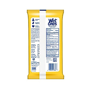 Wet Ones Antibacterial Hand Wipes, Tropical Splash - 20 ct. Size Wipes (10 Pack)