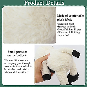 AUCOOMA Cow Stuffed Animal, Plush Cute Cow Toy, Doll Gift for Kids Boys Girls 9 Inches