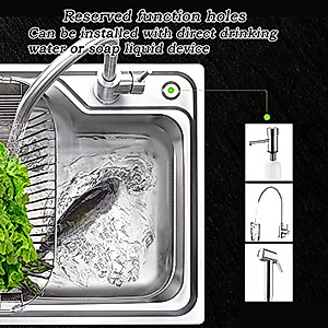 Utility Sink Free Standing Single Bowl Kitchen Sink Stainless Steel Laundry Hand Washing Sink, Portable Outdoor Camping Dish Washing Station For Garage Restaurant Room Bathroom Farmhouse ( Size : 54*4