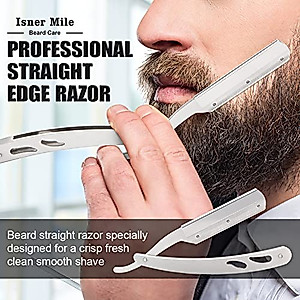 Isner Mile Beard Kit for Men, Grooming & Trimming Tool Complete Set with Shampoo Wash, Beard Care Growth Oil, Balm, Brush, Comb, Scissors & Storage Bag, Perfect Gifts for Him Man Dad Father Boyfriend