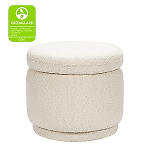Babyletto Enoki Storage Ottoman in Ivory Boucle, Greenguard Gold and CertiPUR-US Certified