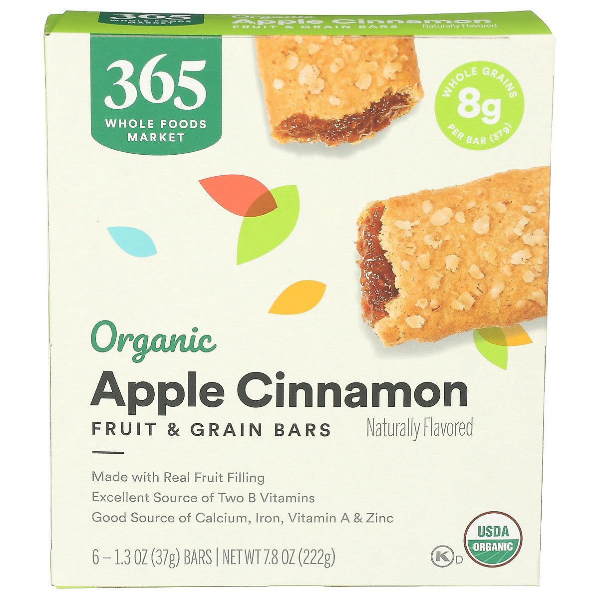 365 by Whole Foods Market, Organic Apple Cereal Bar 6 Count, 7.8 Ounce