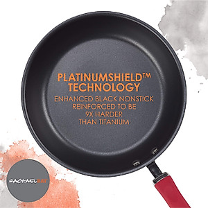 Rachael Ray Create Delicious Deep Hard Anodized Nonstick Frying Pan Set / Skillet Set - 9.5 Inch and 11.75 Inch, Gray