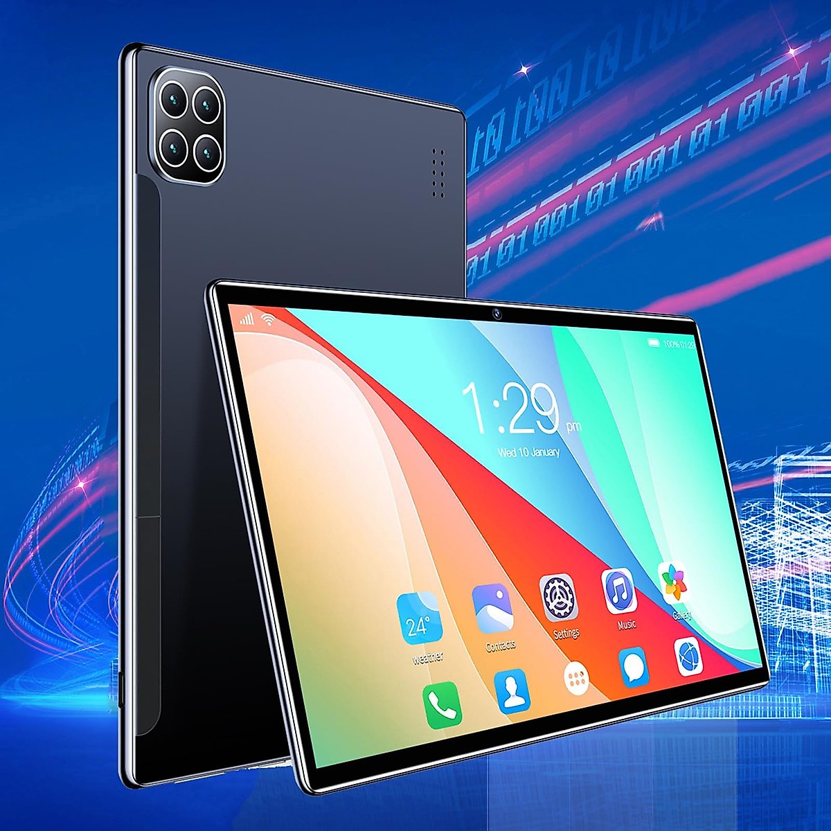 HD 8-Inch Tablet Pc Android 8-Core Processor, WiFi Bluetooth Voice Call Learning Game Tablet, 2+16g,Support Dual Sim Card Communication Function, 4000mah Battery