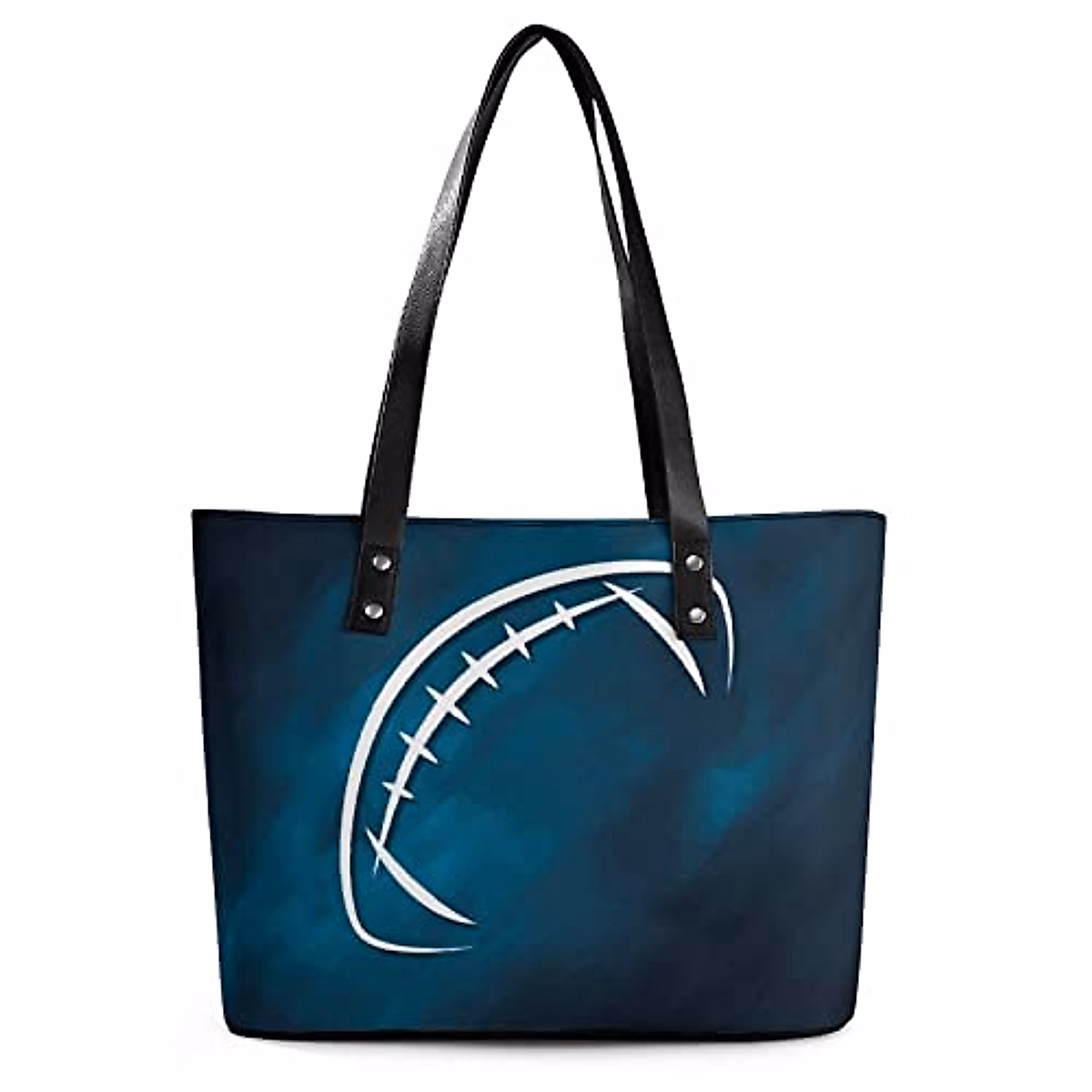 Womens Handbag Football Leather Tote Bag Top Handle Satchel Bags For Lady