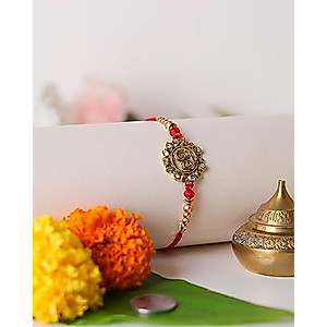 CHERKRAFT Rakhi Thread for Brother Men/Boy - Designer Rakhi with OM Symbol for Rakshabandhan (Pack of 1) (Design 2)