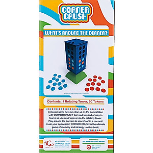 Big G Creative: Corner Crush - Classic 4-in-a-Row Game, 2 or 4 Players, Ages 7+, 15 Minute Gameplay, Multi