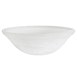 Aspen Creative 25002-65-1, Flush Mount/Semi-Flush Mount Alabaster Glass Shade, 1/2" Center Hole, 11-1/2" Diameter x 4" Height