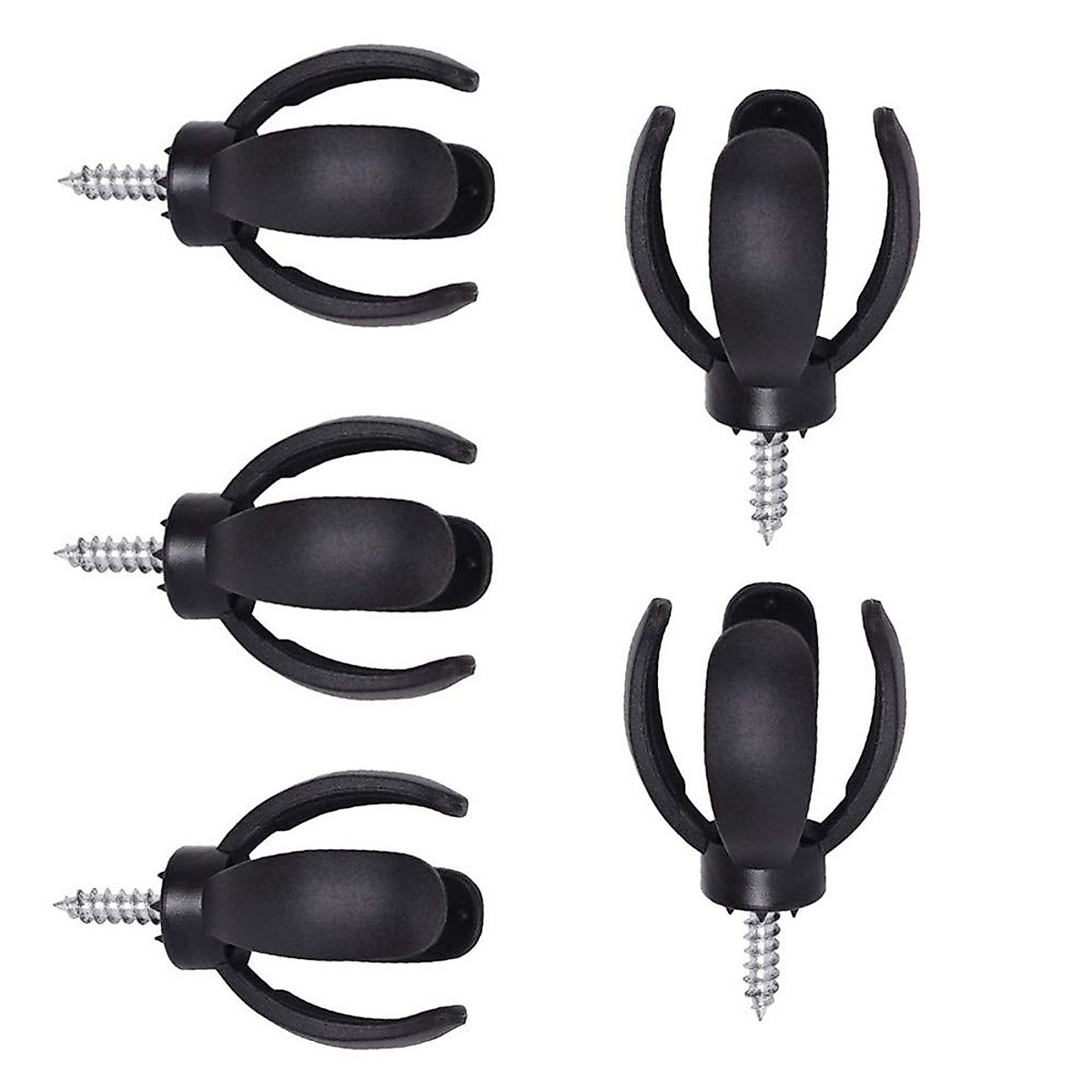 DEYEHE 6Pcs Golf Ball Pick Up Putter Grip Round Rubber Suction Cup and 4-Prong Pickup Retriever Tool