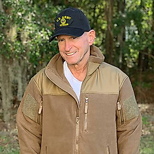 VetFriends.com US Army Official Licensed Premium Quality Veteran Hat with Embroidered Eagle Crest Patch| Army Vet Gift Military Army Baseball Cap