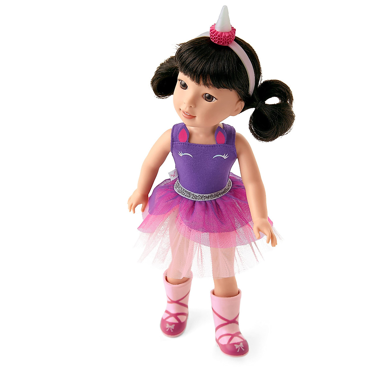 American Girl WellieWishers Emerson 14.5" Doll, Purple,silver