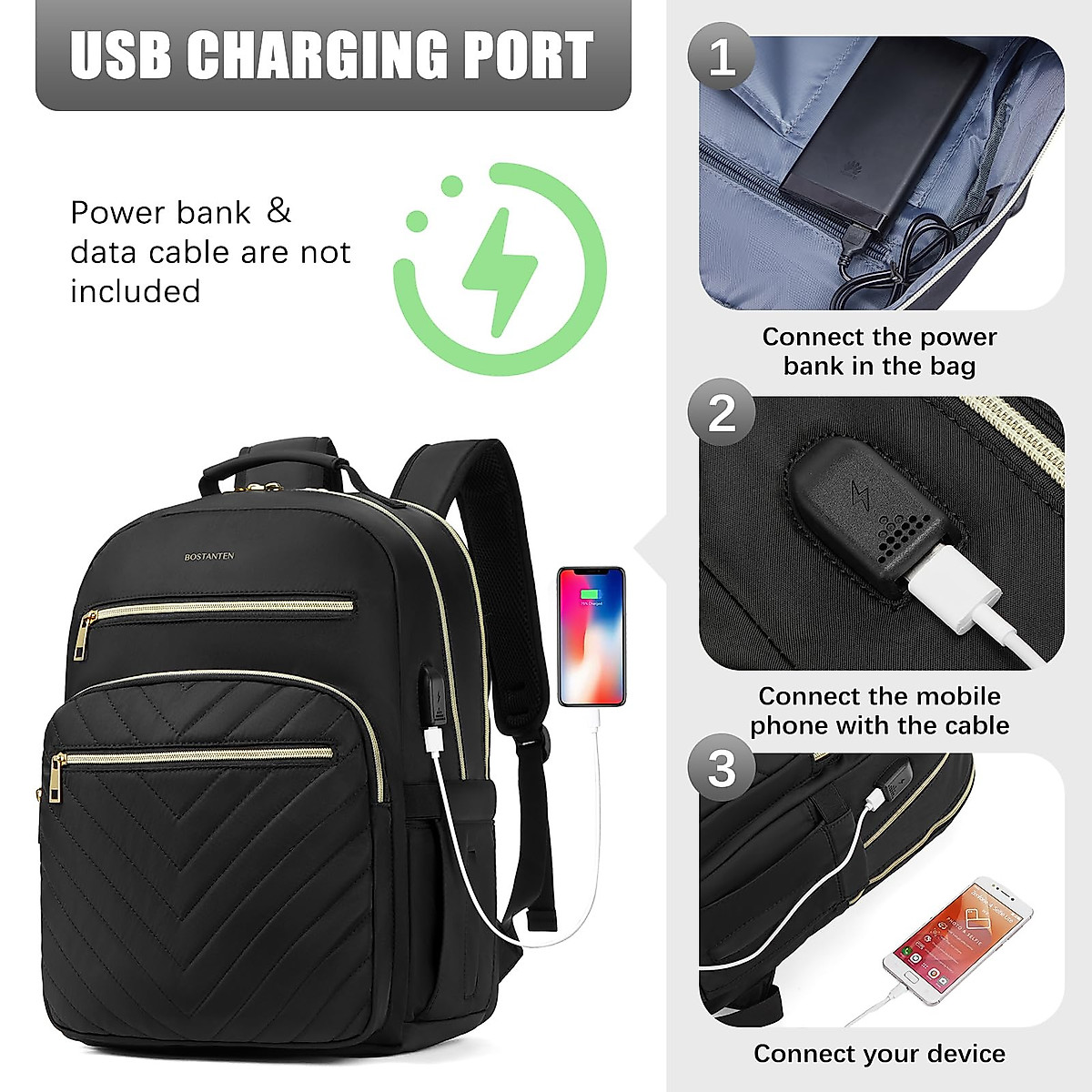 BOSTANTEN Small Wallet For Women ＆ Backpack for women