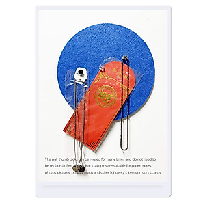 FITULABO 100 Pieces Plastic Push Pins, Plastic Head Steel Point Thumb Tacks for Wall, Cork Bulletin Board Tacks for Map, Calendar, Poster, Photo, Paper Craft, Document (Transparent)