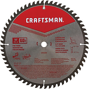 CRAFTSMAN 10 in Table Saw Blade 60 Tooth with 5/8 in Arbor (1 Pack) (CMAS21060)