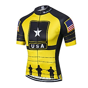 JPOJPO USA Cycling Jersey Men Road Bike Shirt Summer Biking Tops Short Sleeve Bicycle Clothes Cycle Wear Breathable