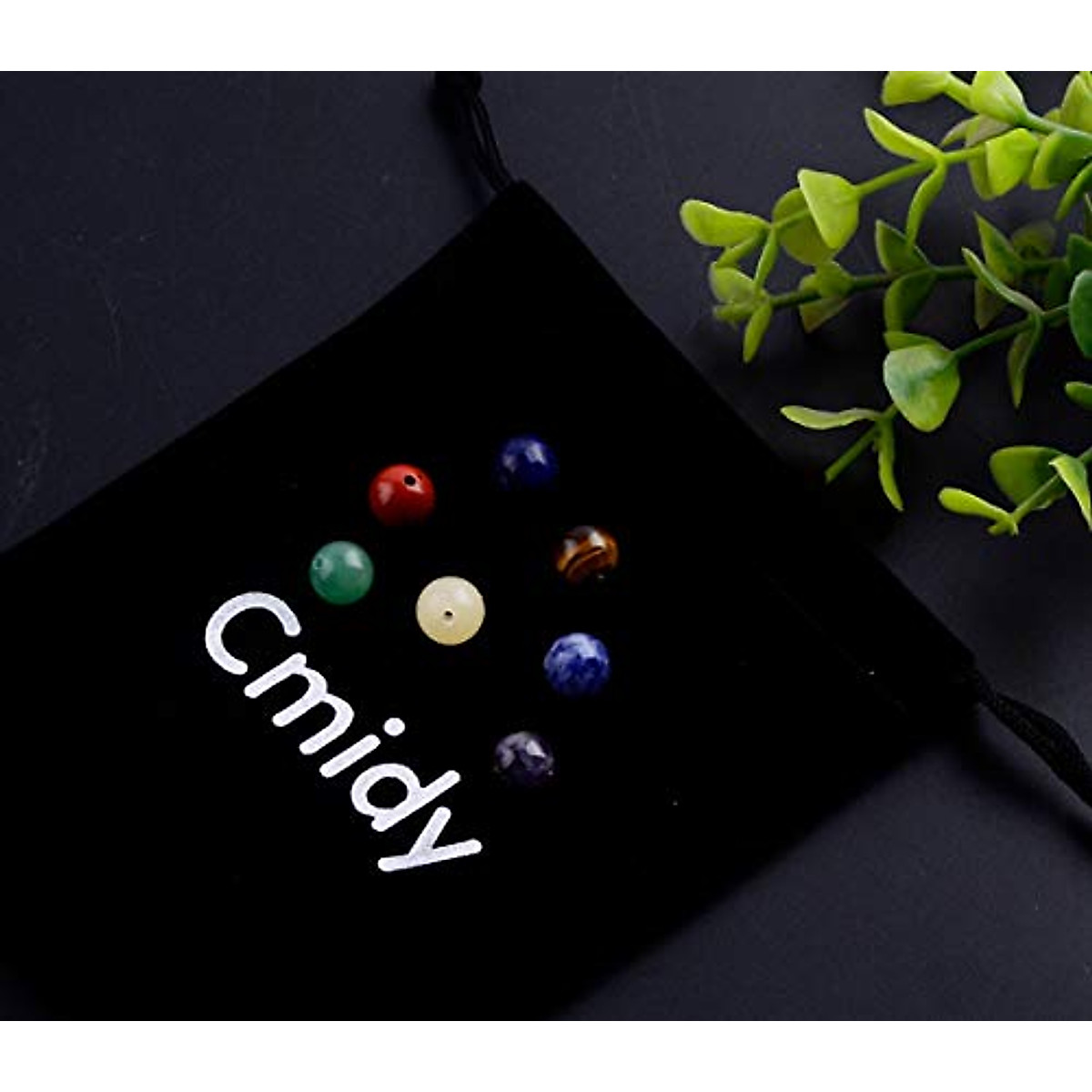 7 Chakra Natural Stone Beads Mixed 100pcs 8mm Round Genuine Real Stone Beading Loose Gemstone Amethyse Color DIY Smooth Beads for Bracelet Necklace Earrings Jewelry Making (7 Chakra Stone, 8mm)